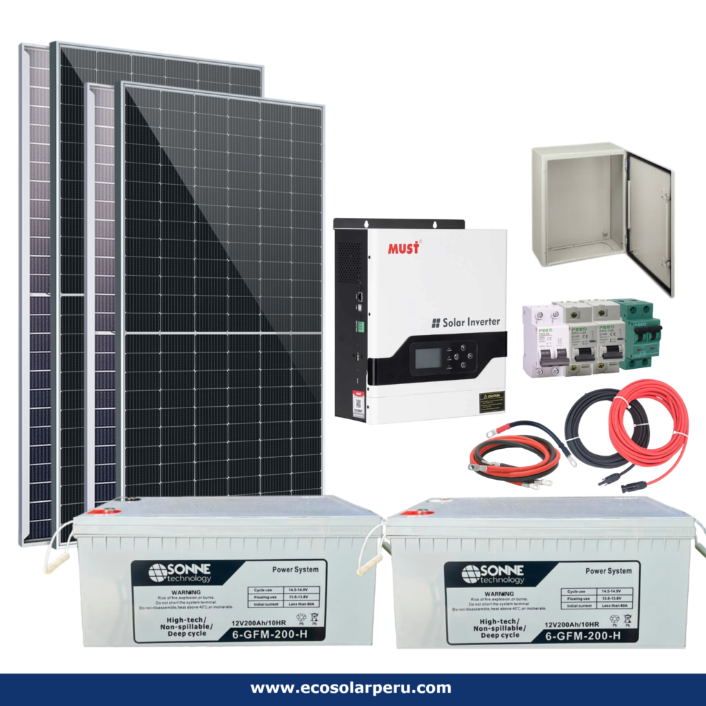 Kit Panel Solar Perú 3000W / 6,840Wh/Dia Onda Pura – Paneles solares en ...