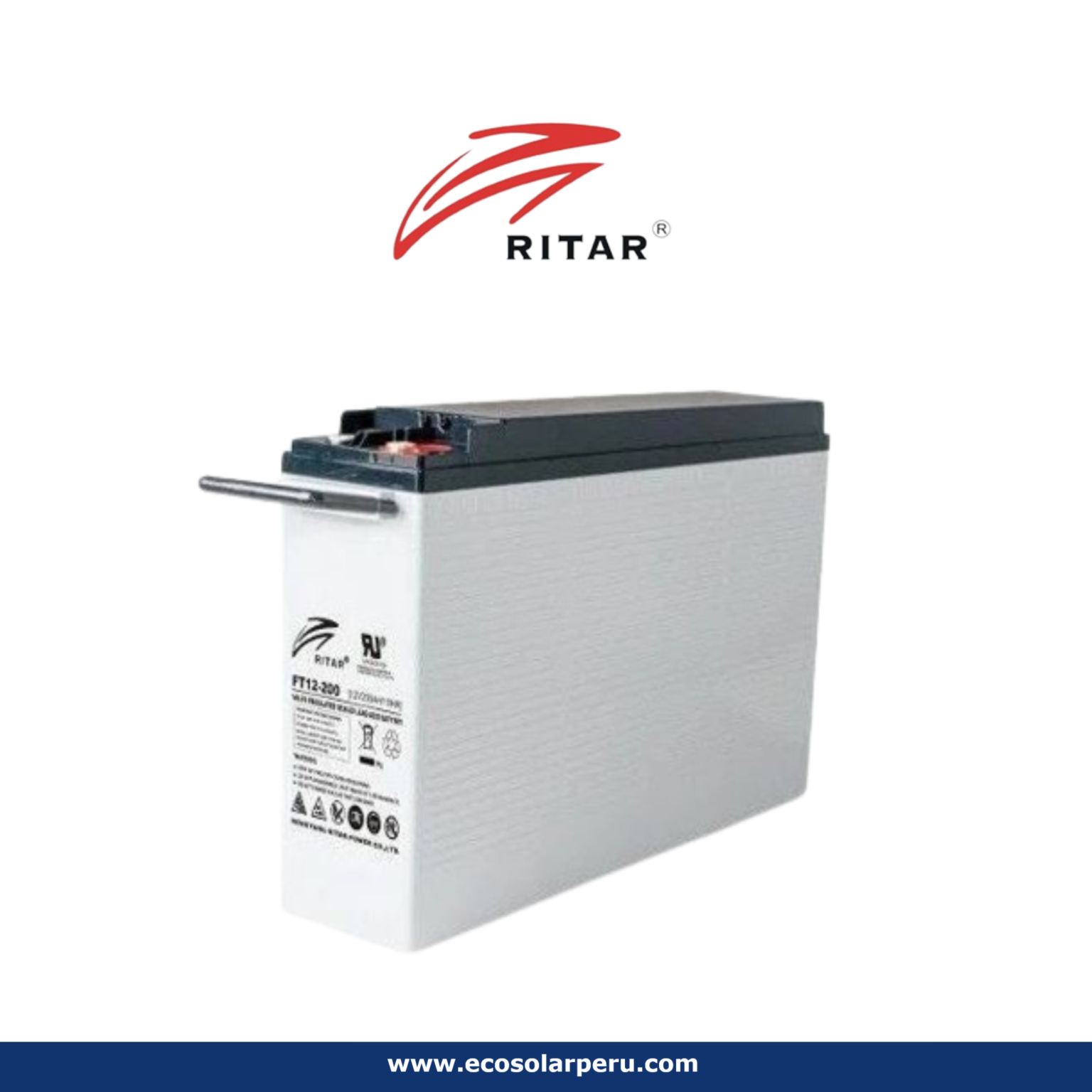 BATERIA RITAR AGM 200Ah 12V TERMINAL FRONTAL - Paneles solares en Perú ...
